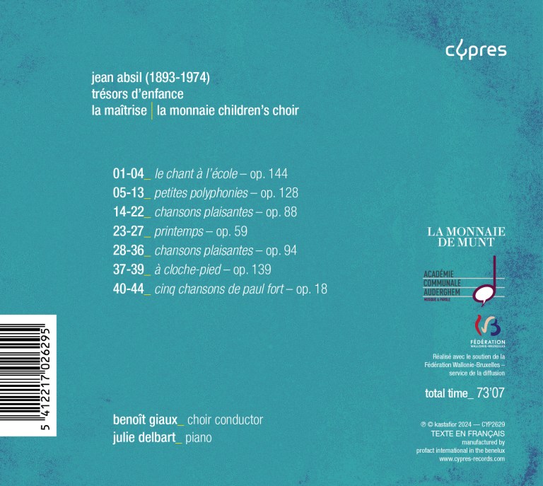 CYP2629 | Jean Absil | Trésors d’enfance – Label Cypres