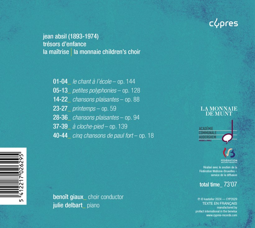 CYP2629 | Jean Absil | Trésors d’enfance – Label Cypres